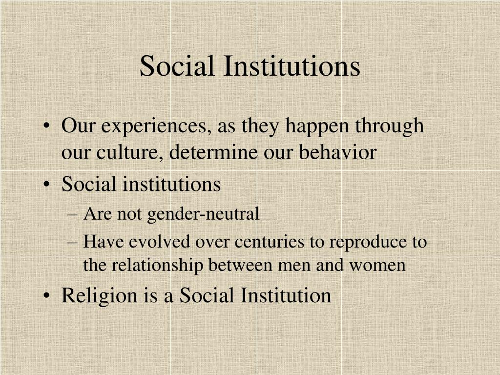 PPT - Social Institutions PowerPoint Presentation, free download - ID ...