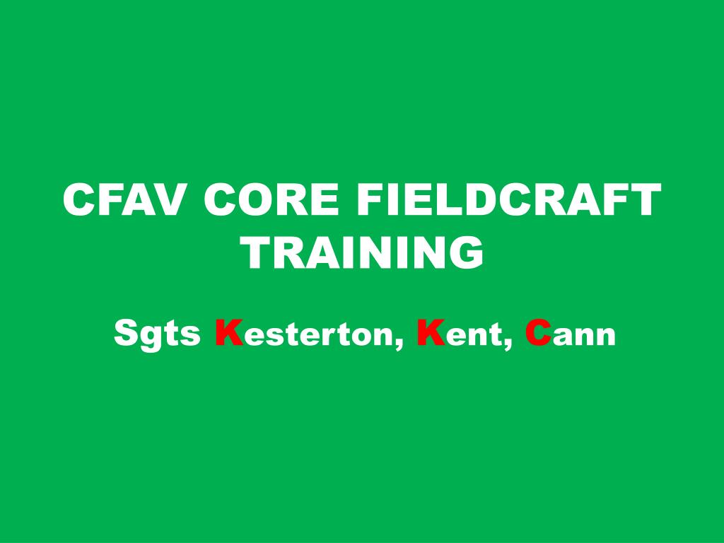 PPT - CFAV CORE FIELDCRAFT TRAINING PowerPoint Presentation, free ...