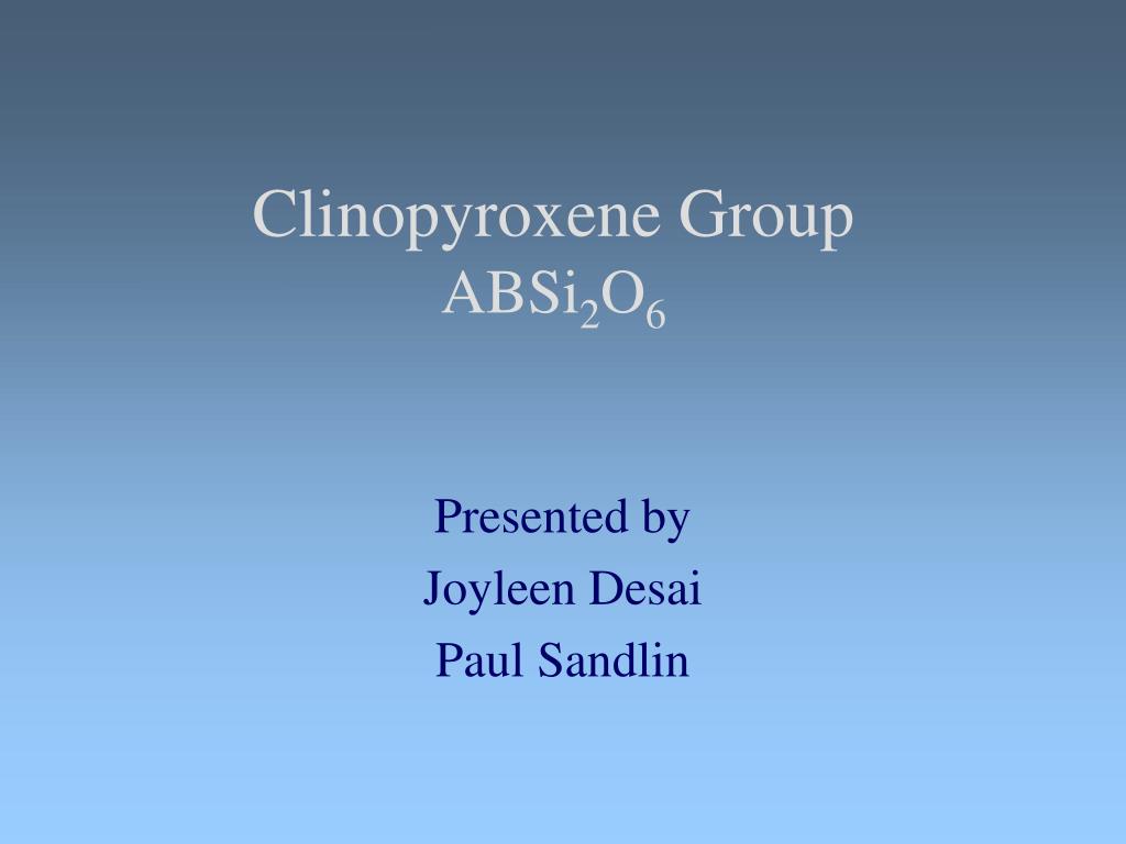 PPT - Clinopyroxene Group: Overview of Chemical Composition and ...