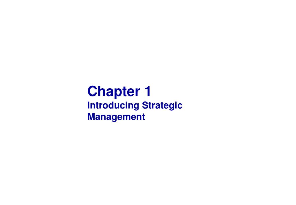 PPT - Chapter 1 Introducing Strategic Management PowerPoint ...