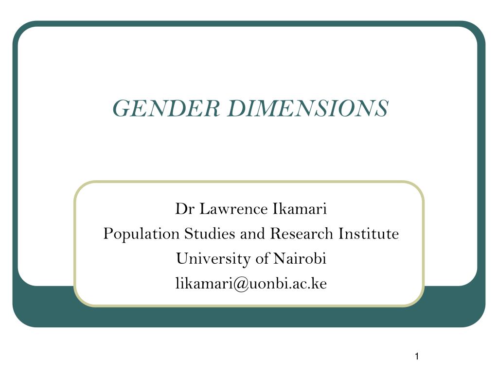 PPT - GENDER DIMENSIONS PowerPoint Presentation, free download - ID:1377543