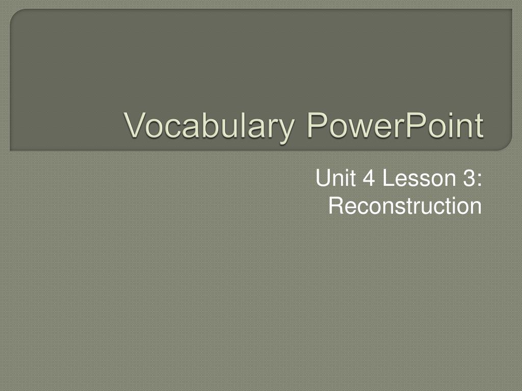 PPT - Vocabulary PowerPoint PowerPoint Presentation, free download - ID ...