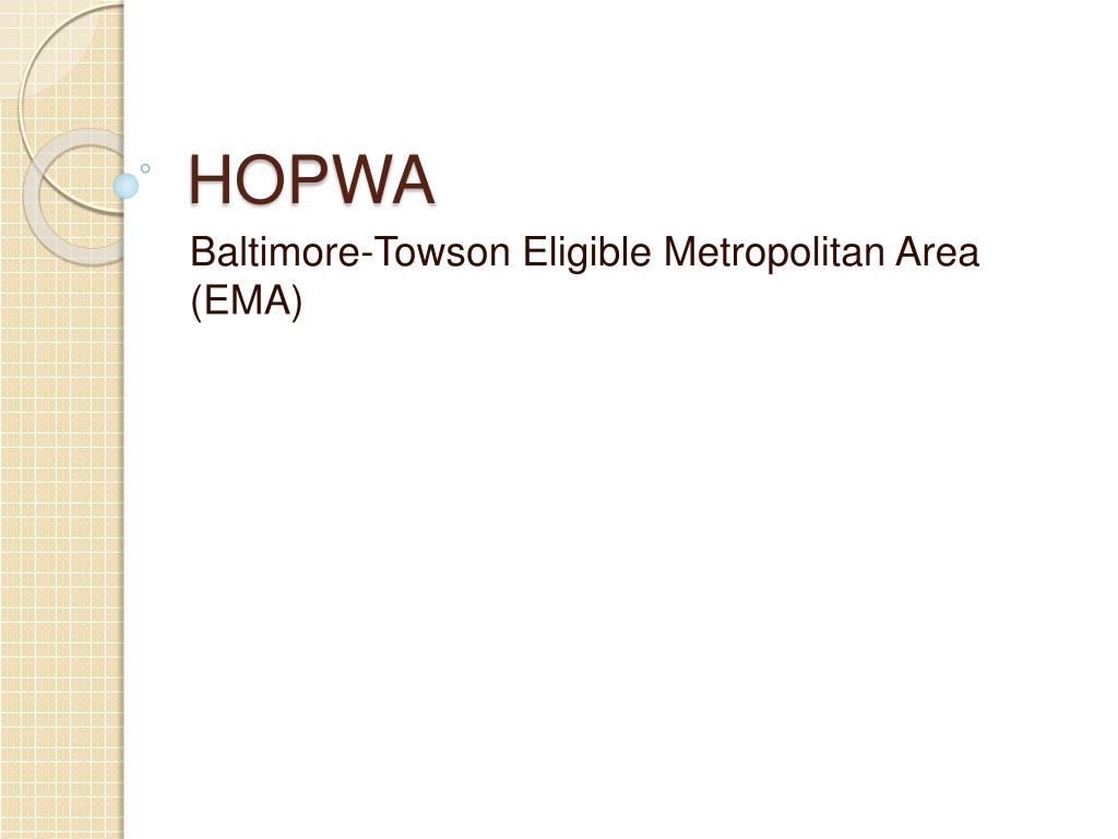 PPT - HOPWA PowerPoint Presentation, free download - ID:1378976