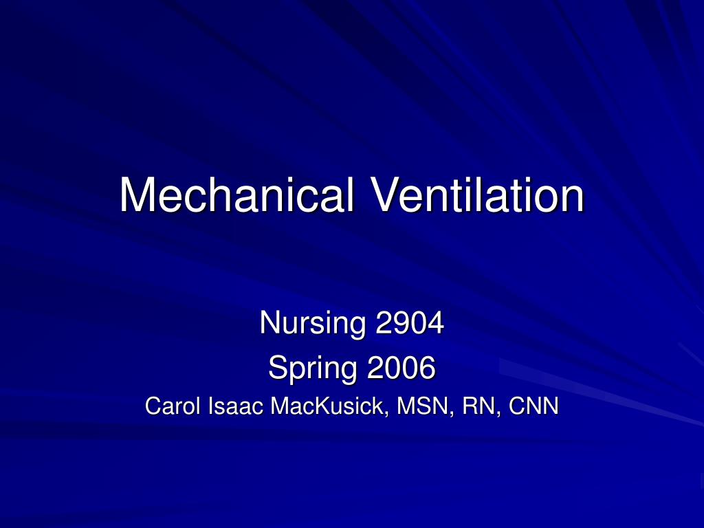 PPT - Mechanical Ventilation PowerPoint Presentation, free download ...