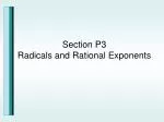 PPT - Rational Exponents and Radicals PowerPoint Presentation, free ...