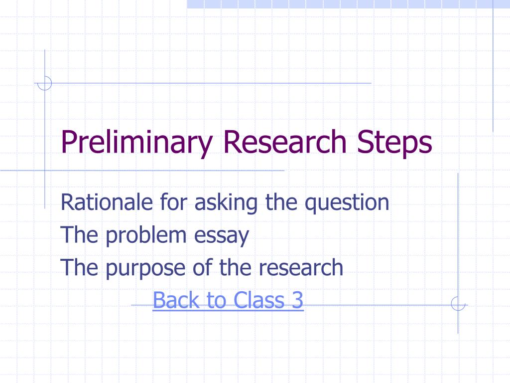 PPT - Preliminary Research Steps PowerPoint Presentation, free download ...