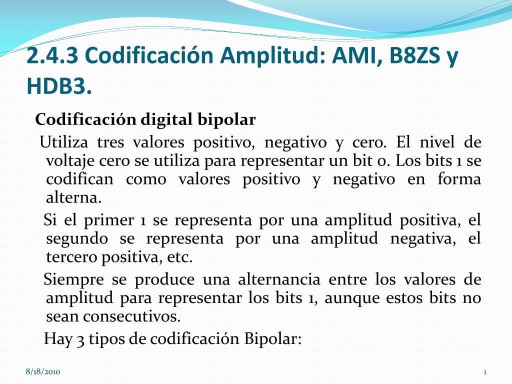PPT - Bipolar Digital Encoding Techniques: AMI, B8ZS, HDB3 PowerPoint ...