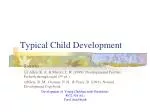 PPT - Typical Development of the Preschool Child PowerPoint ...