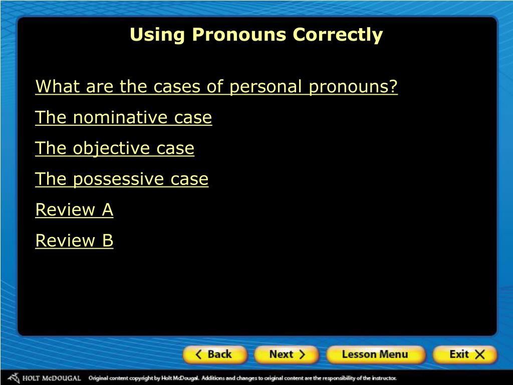 PPT - Mastering Personal Pronoun Cases: Nominative, Objective ...