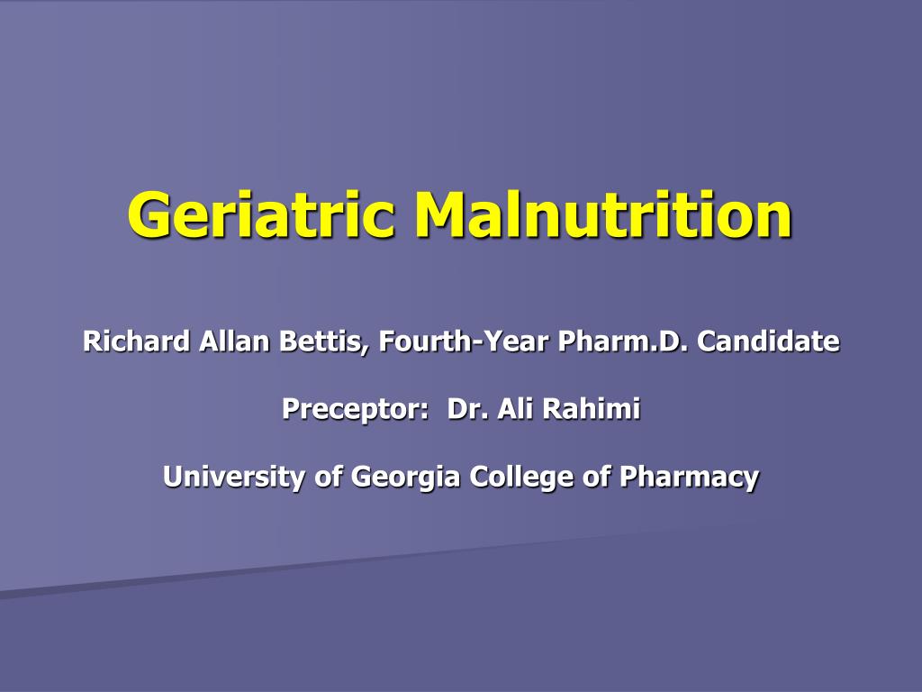 PPT - Geriatric Malnutrition PowerPoint Presentation, free download ...