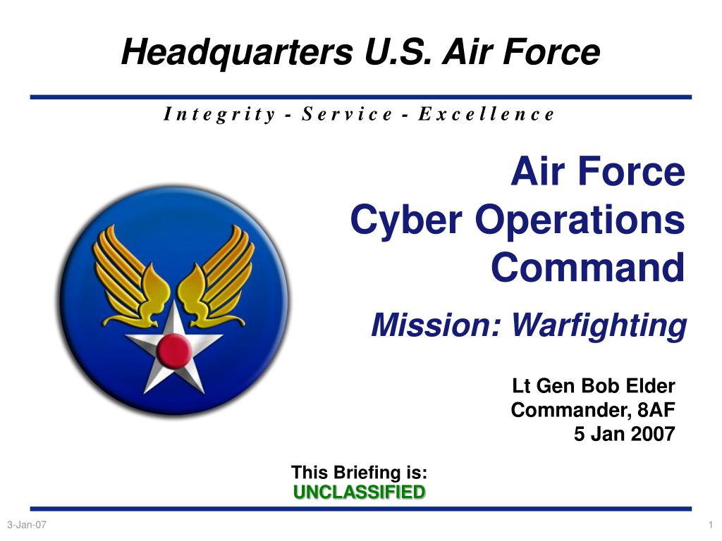 PPT - Air Force Cyber Operations Command Mission: Warfighting ...