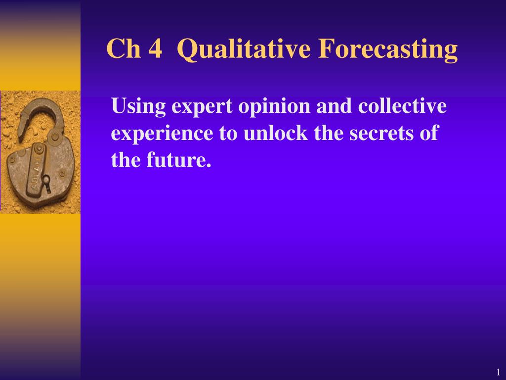 PPT - Ch 4 Qualitative Forecasting PowerPoint Presentation, free ...