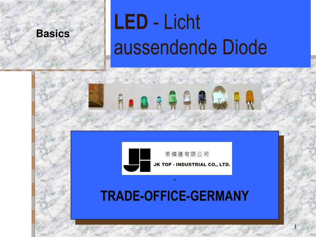 PPT - LED - Licht aussendende Diode PowerPoint Presentation, free ...