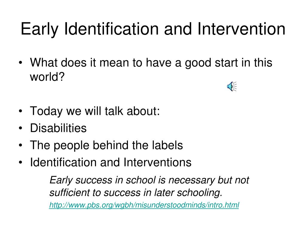 PPT - Early Identification and Intervention PowerPoint Presentation, free download - ID:1388004