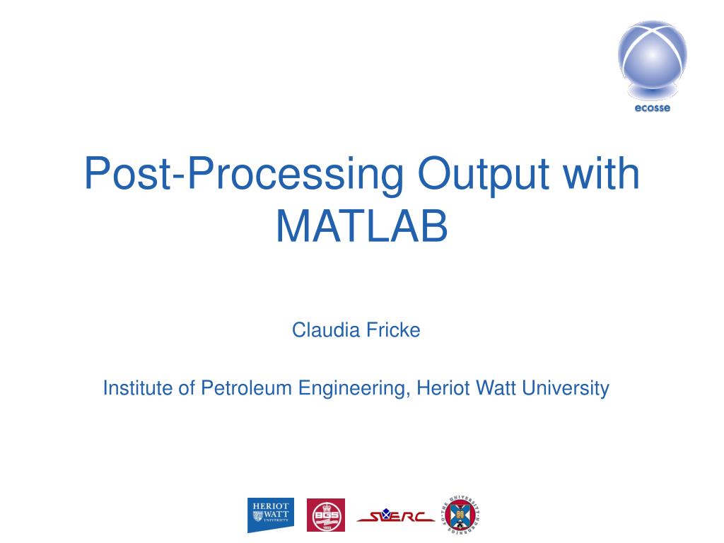 PPT - Post-Processing Output with MATLAB PowerPoint Presentation, free ...