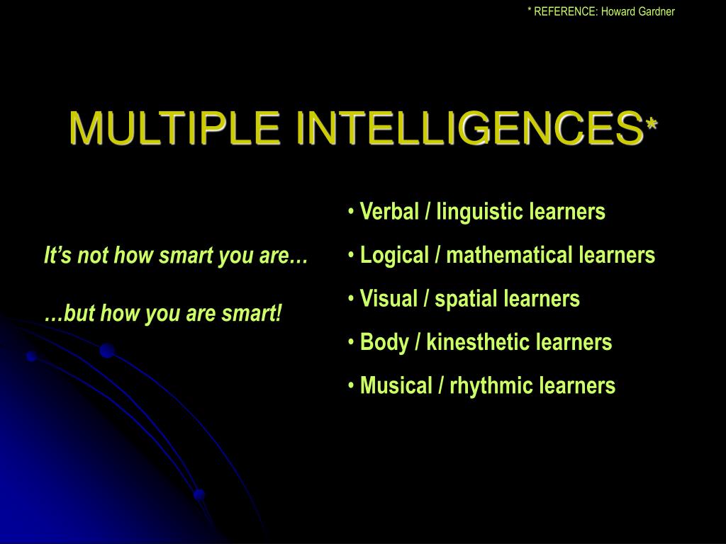 PPT - MULTIPLE INTELLIGENCES * PowerPoint Presentation, free download ...