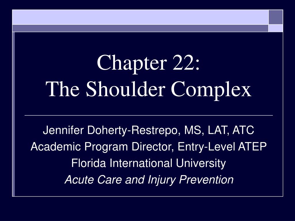 PPT - Chapter 22: The Shoulder Complex PowerPoint Presentation, free ...