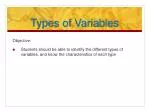 PPT - Types of units and variables PowerPoint Presentation, free ...