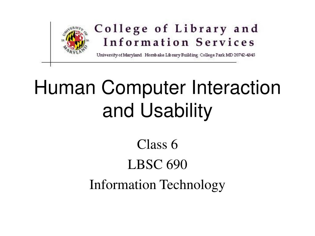 PPT - Human Computer Interaction and Usability PowerPoint Presentation ...