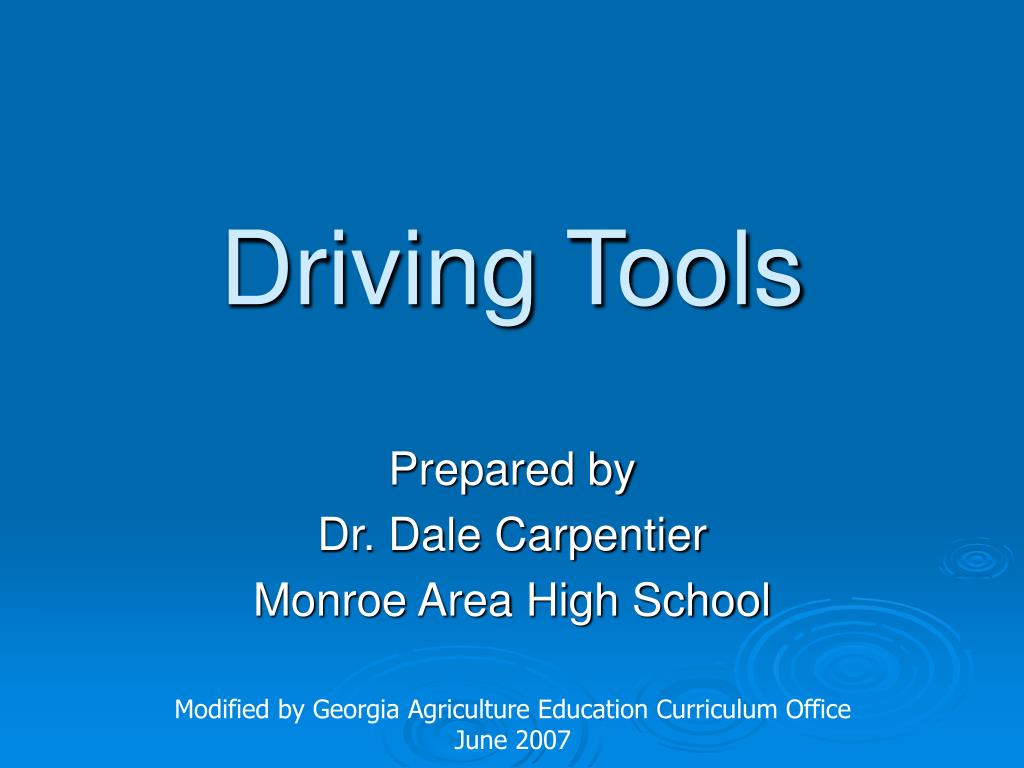 PPT - Driving Tools PowerPoint Presentation, free download - ID:1400615