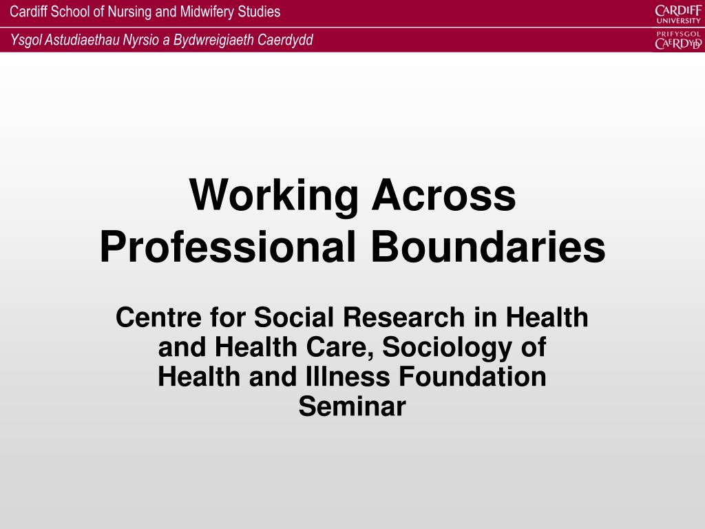 PPT - Working Across Professional Boundaries PowerPoint Presentation ...