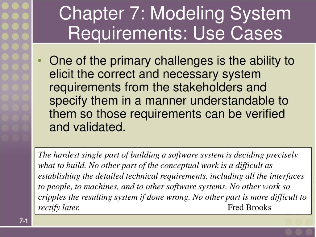PPT - Chapter 7: Modeling System Requirements: Use Cases PowerPoint Presentation - ID:140333