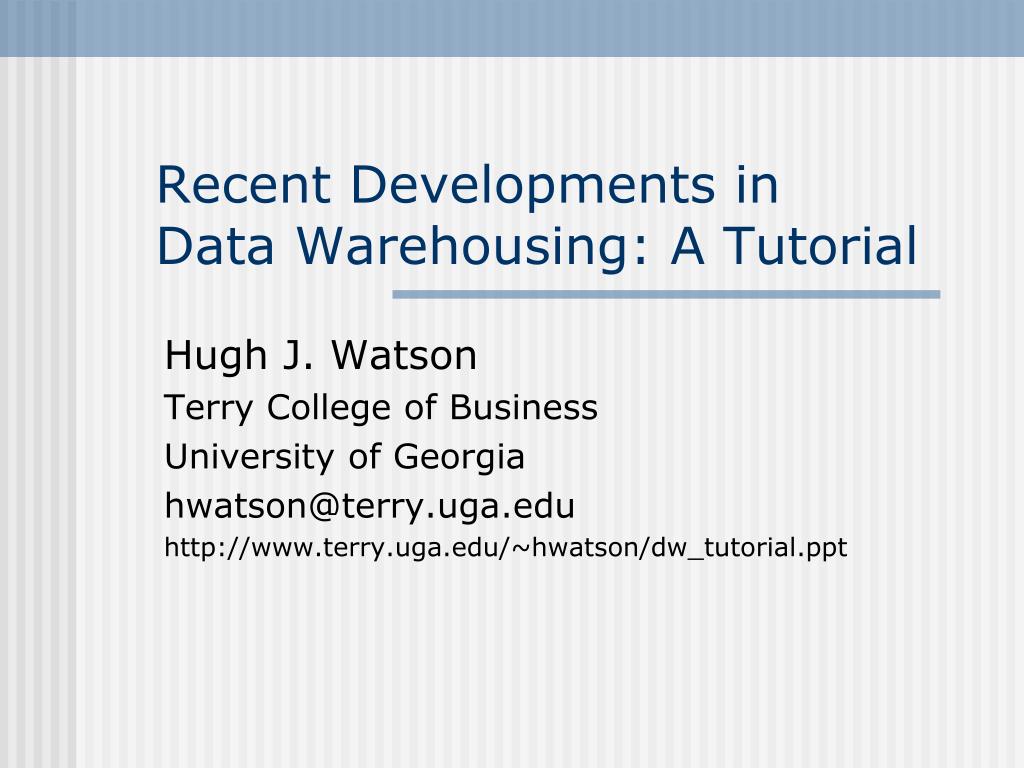 PPT - Recent Developments in Data Warehousing: A Tutorial PowerPoint ...
