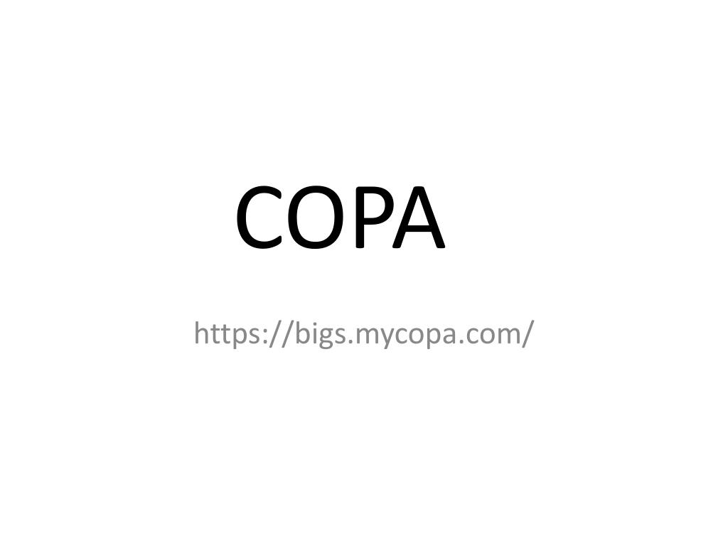 PPT - COPA PowerPoint Presentation, free download - ID:1404538