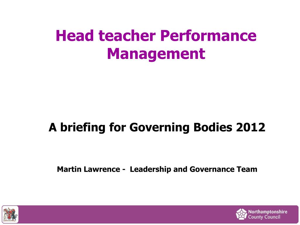 PPT - Head teacher Performance Management PowerPoint Presentation, free ...