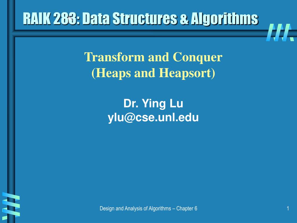 PPT - RAIK 283: Data Structures & Algorithms PowerPoint Presentation ...
