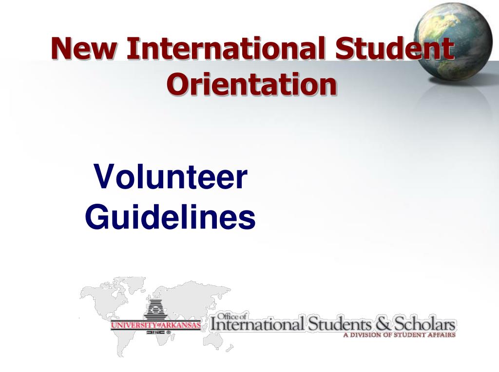 PPT - New International Student Orientation PowerPoint Presentation ...