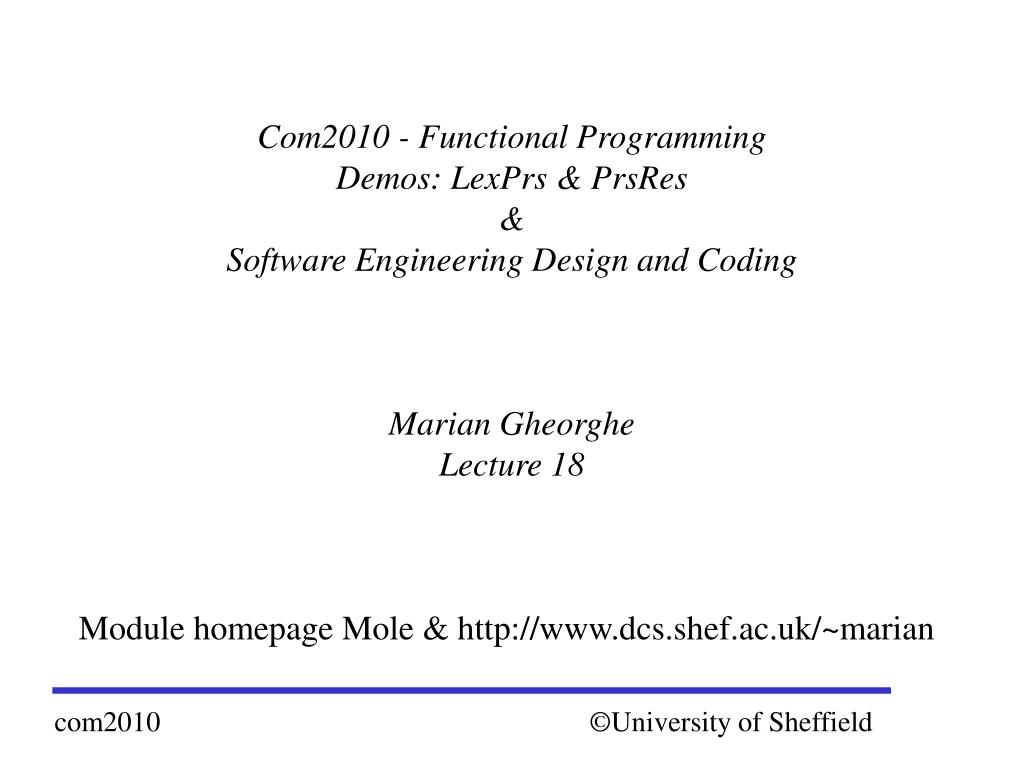 PPT - Advanced Lexical Analysis and Parsing Techniques in Functional Programming PowerPoint ...