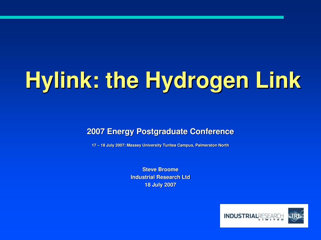 PPT - Hylink : the Hydrogen Link PowerPoint Presentation, free download ...