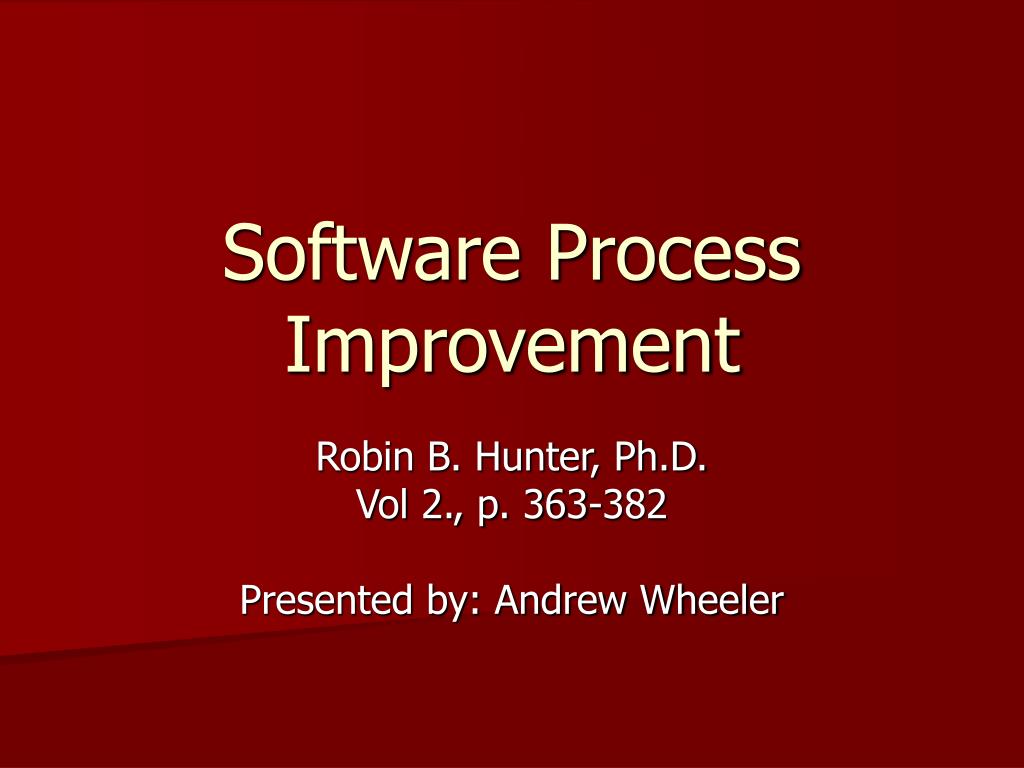 PPT - Software Process Improvement PowerPoint Presentation, free ...
