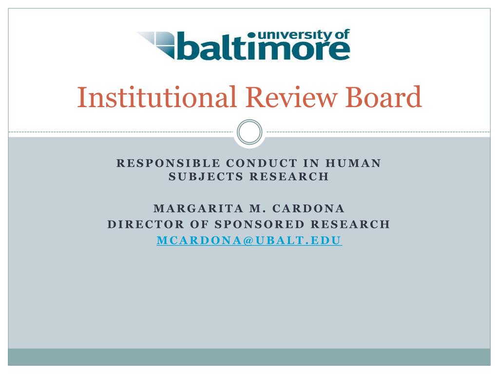 PPT - Institutional Review Board PowerPoint Presentation, free download ...