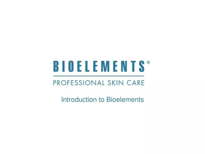 PPT - Introduction to Bioelements PowerPoint Presentation, free ...