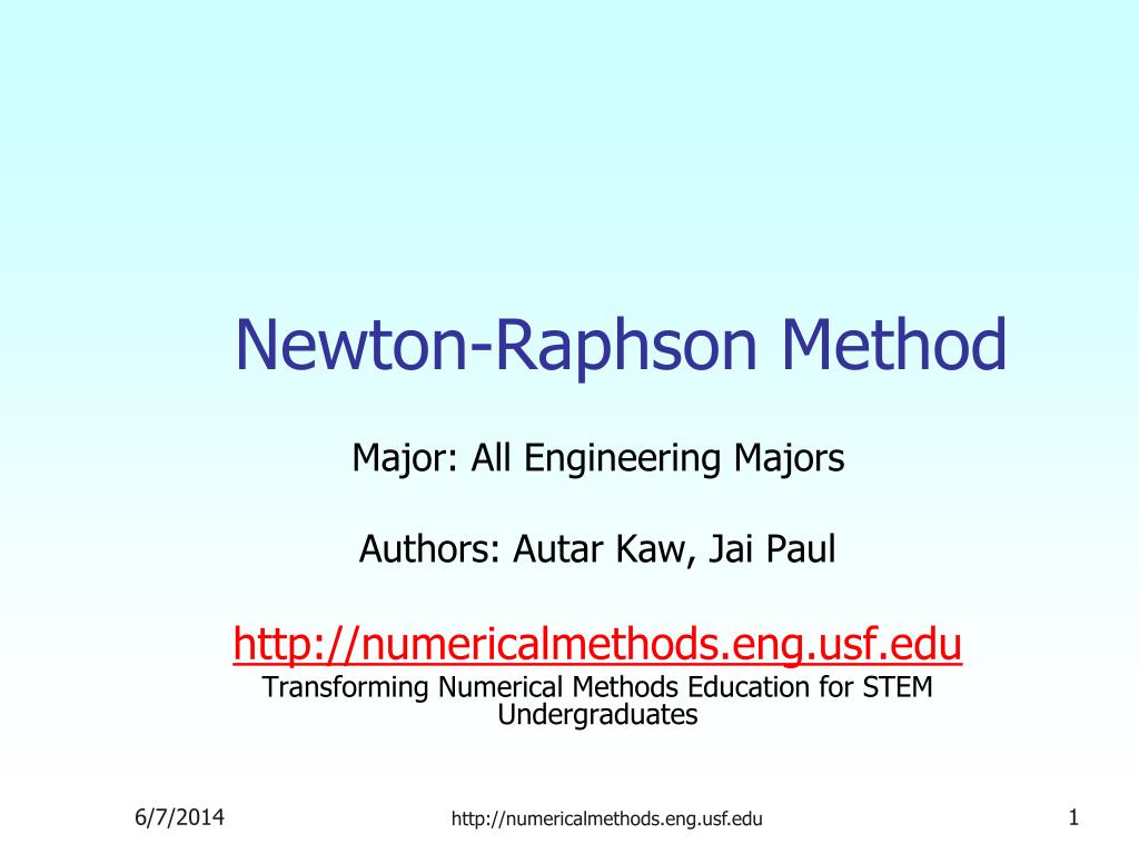 PPT - Newton-Raphson Method PowerPoint Presentation, free download - ID ...