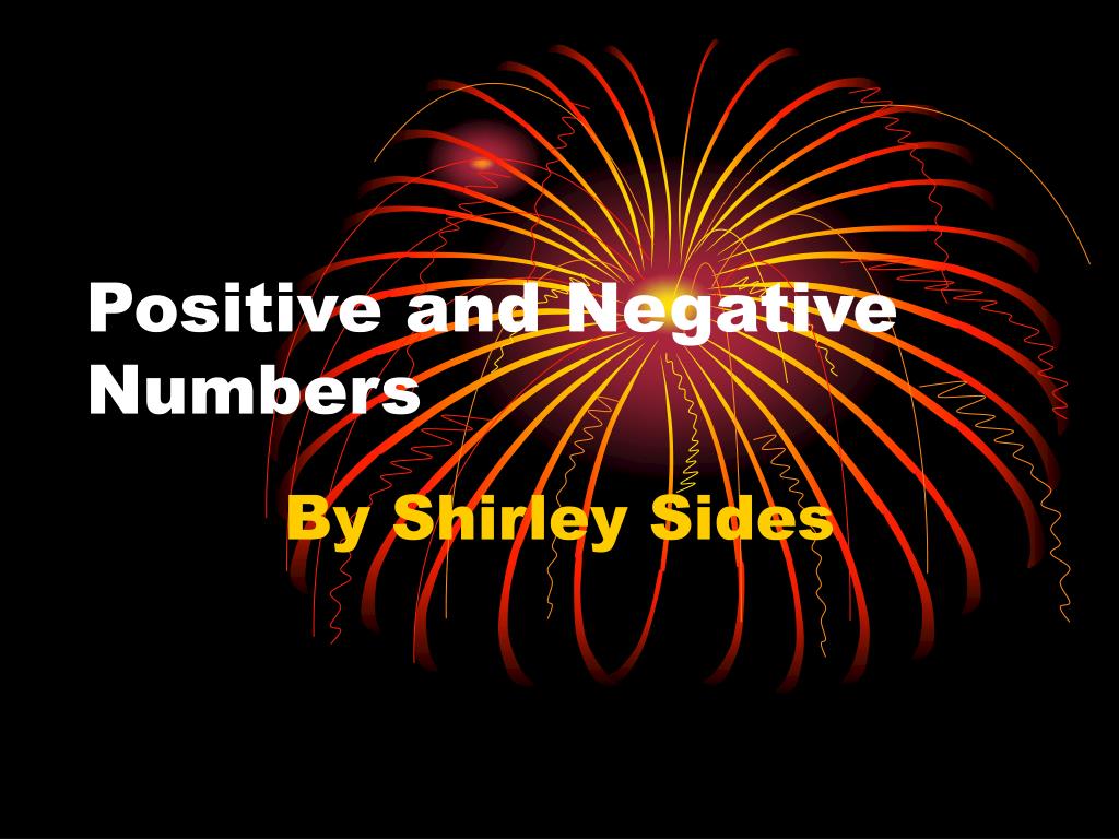 PPT - Positive and Negative Numbers PowerPoint Presentation, free ...