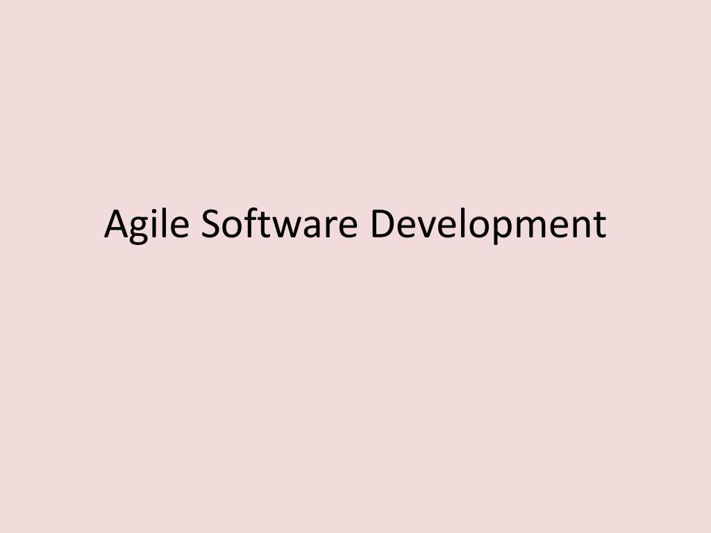 PPT - Agile Software Development PowerPoint Presentation, free download ...