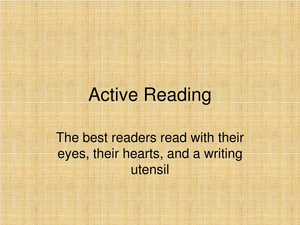 PPT - Active Reading PowerPoint Presentation, free download - ID:1414681