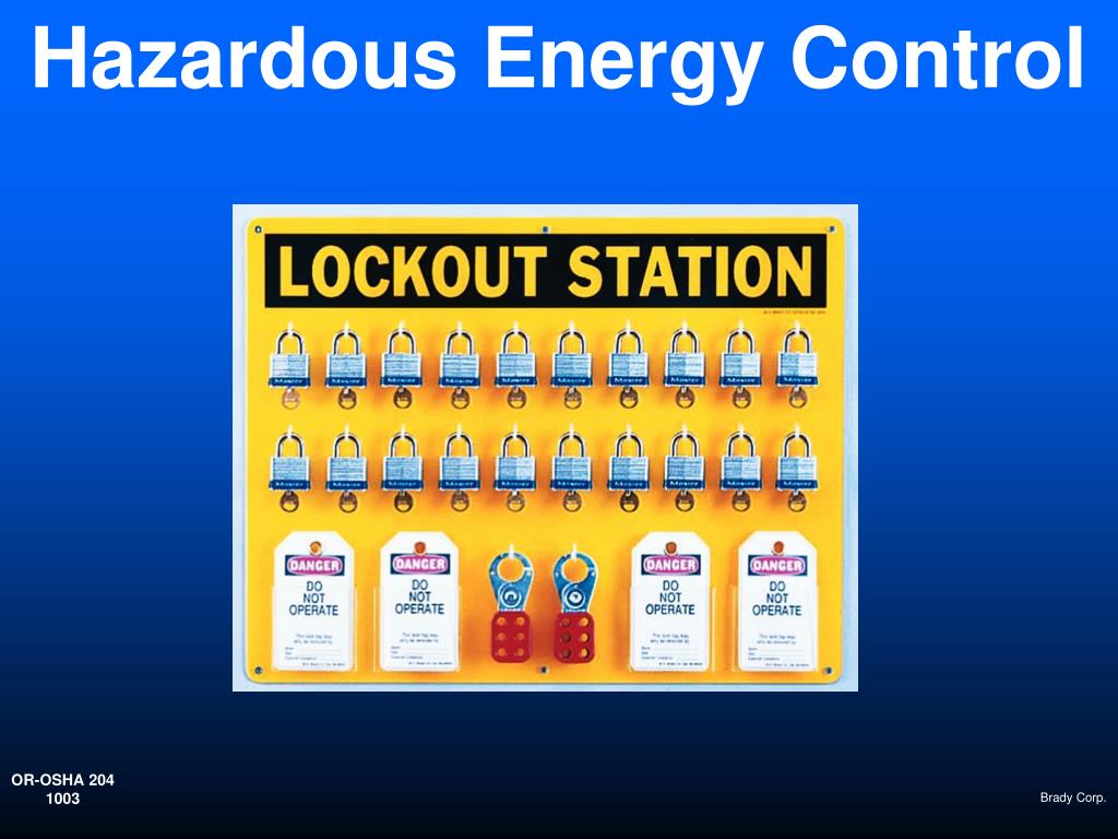 PPT - Effective Lockout/Tagout Procedures for Hazardous Energy Control ...
