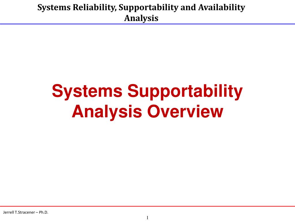PPT - Systems Supportability Analysis Overview PowerPoint Presentation ...