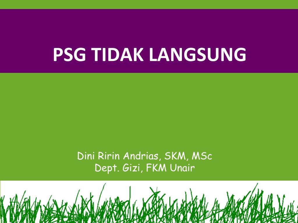 PPT - PSG TIDAK LANGSUNG PowerPoint Presentation, free download - ID ...