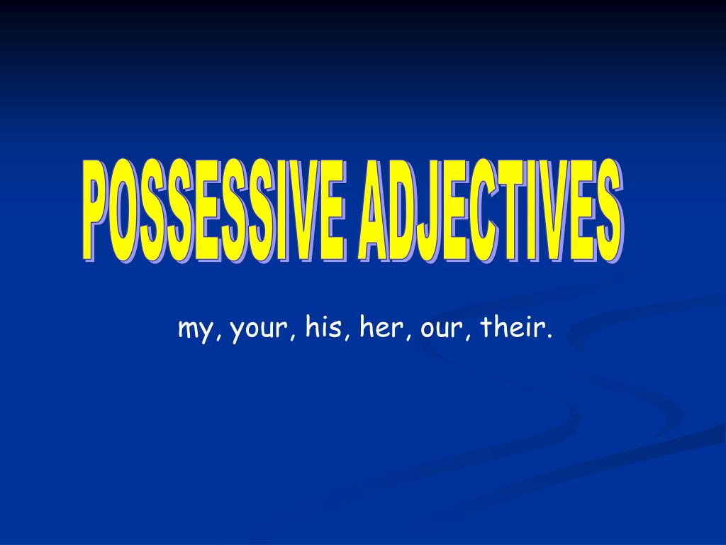 PPT - POSSESSIVE ADJECTIVES PowerPoint Presentation, free download - ID ...