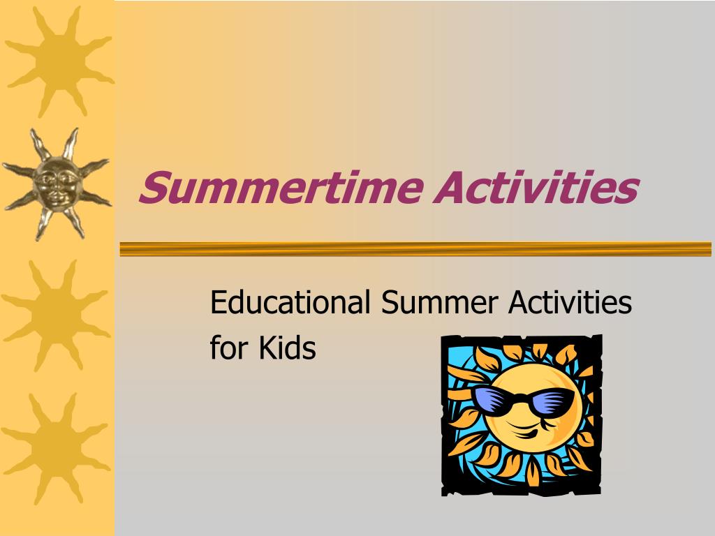 PPT - Summertime Activities PowerPoint Presentation, free download - ID ...