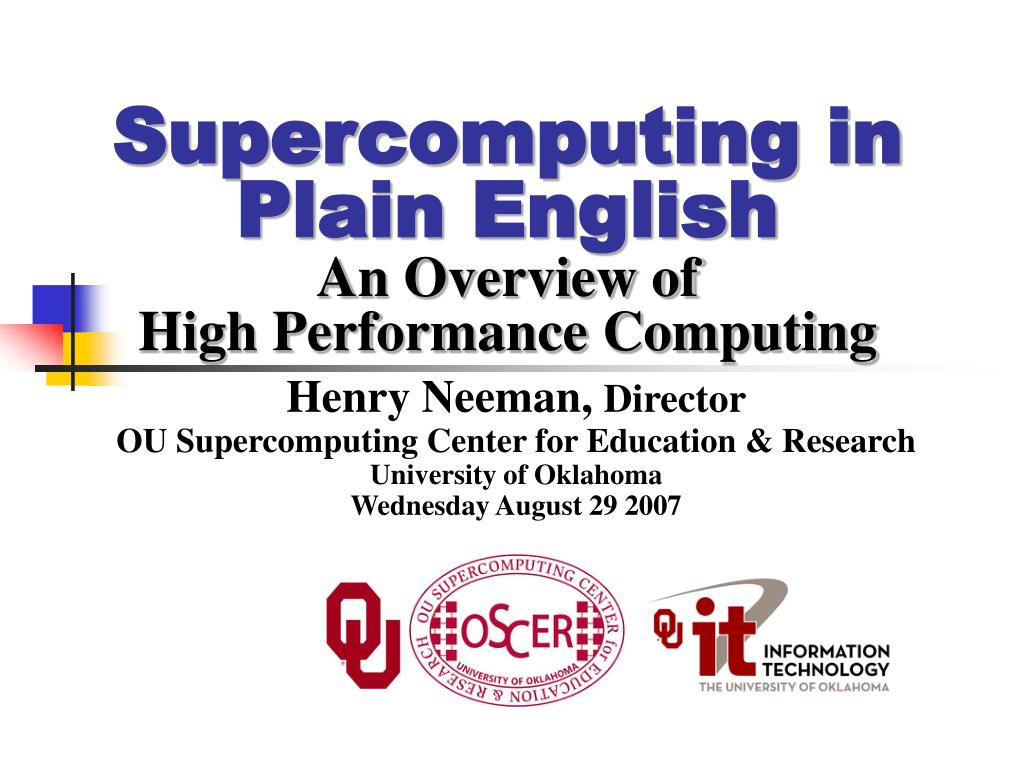 PPT - Supercomputing in Plain English An Overview of High Performance Computing PowerPoint ...