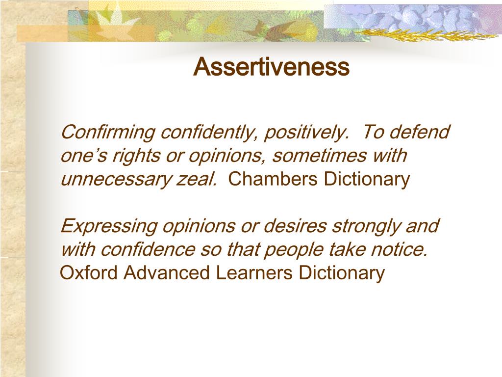PPT - Assertiveness PowerPoint Presentation, free download - ID:141979