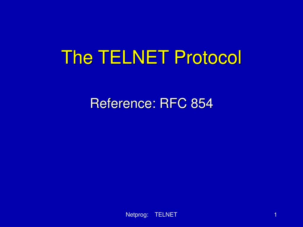 PPT - The TELNET Protocol PowerPoint Presentation, free download - ID ...