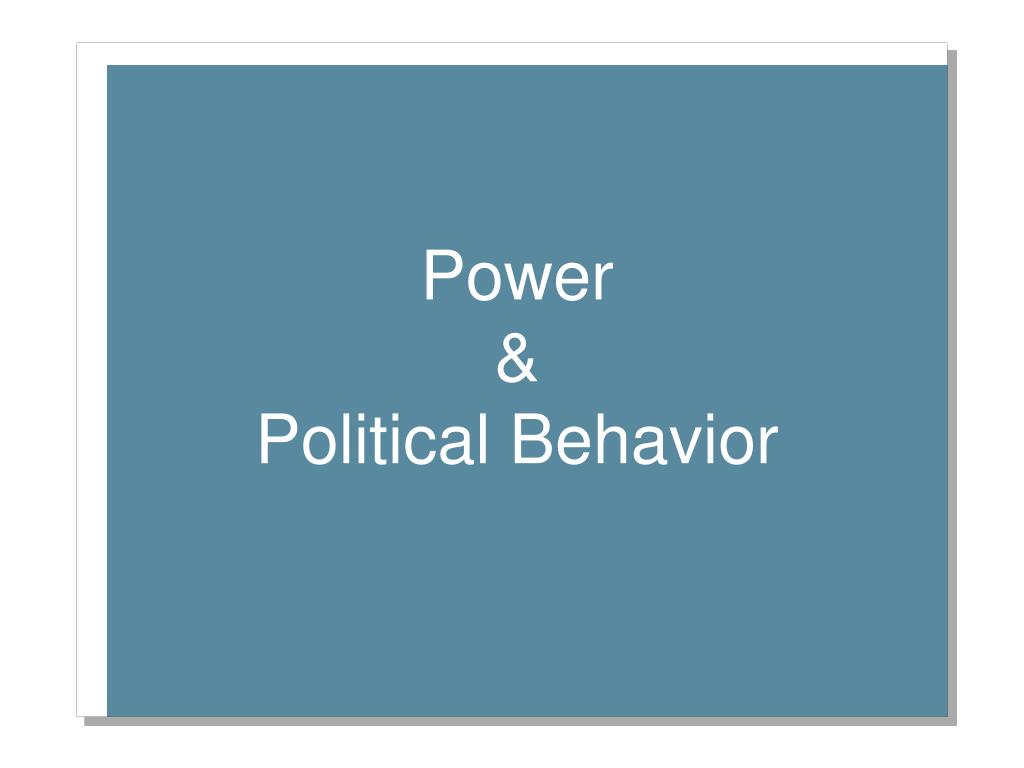 PPT - Power & Political Behavior PowerPoint Presentation, free download ...