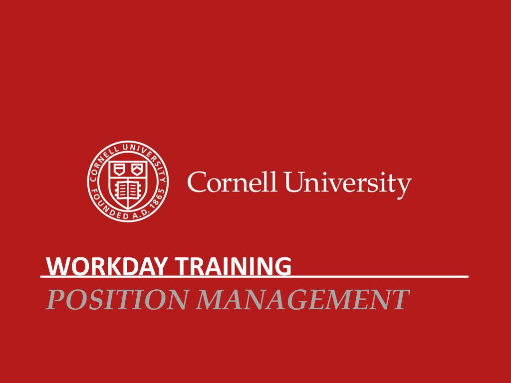 PPT - Workday Training Position Management PowerPoint Presentation ...
